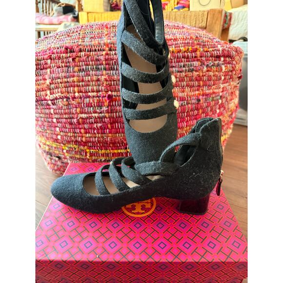 Tory Burch | Shoes | Tory Burch Marisa Ladder Pump Royal Navy Wool ...